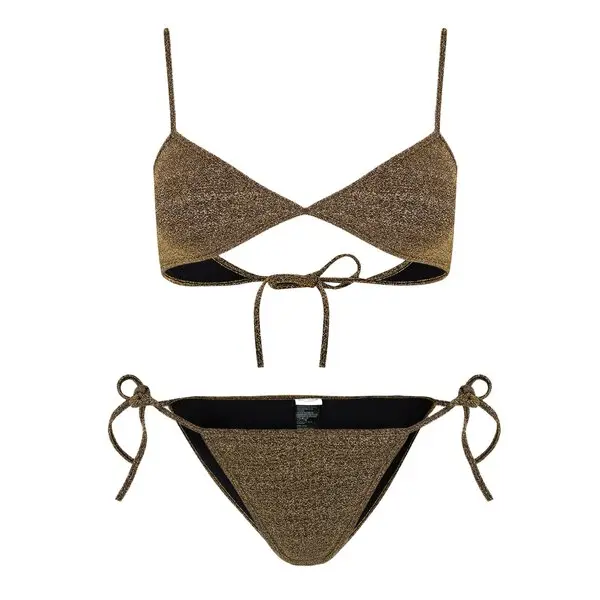 Balenciaga Triangle Cup Bikini Set With Tie-up Details