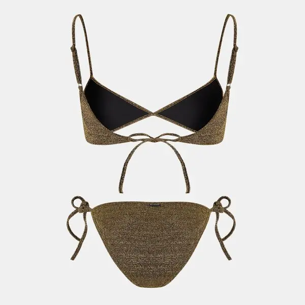 Balenciaga Triangle Cup Bikini Set With Tie-up Details