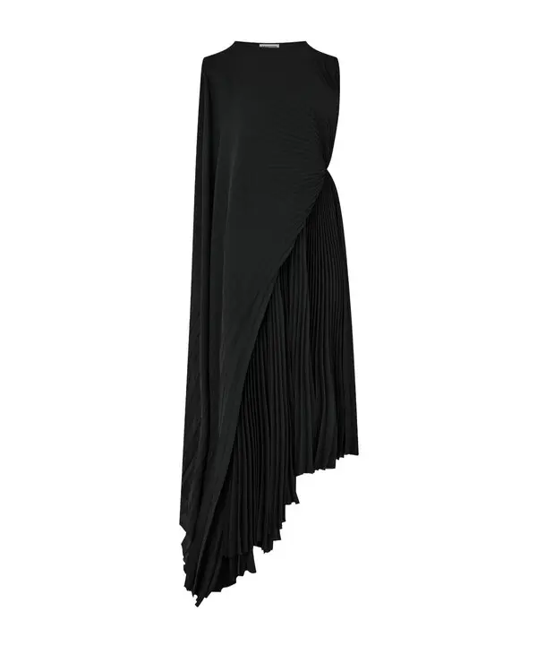 Balenciaga Asymmetrical Draped Cape Dress