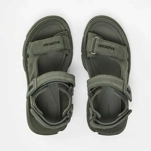 Balenciaga Logo Detail Flat Sandals