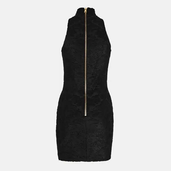Balmain Sleeveless High Neck Mini Dress