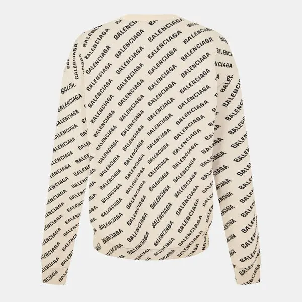 Balenciaga All-over Logo Crewneck Sweater
