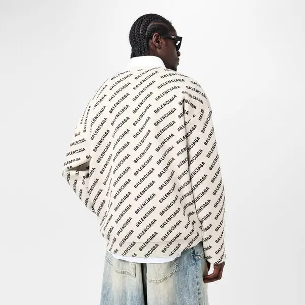 Balenciaga All-over Logo Crewneck Sweater