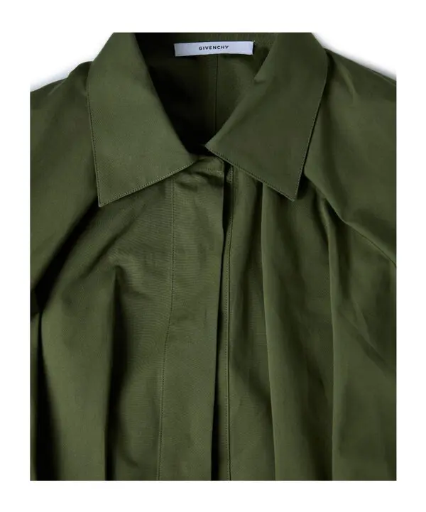 Givenchy Midi Shirt Dress With Tailored Pleats
