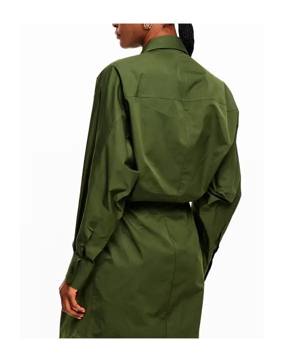 Givenchy Midi Shirt Dress With Tailored Pleats