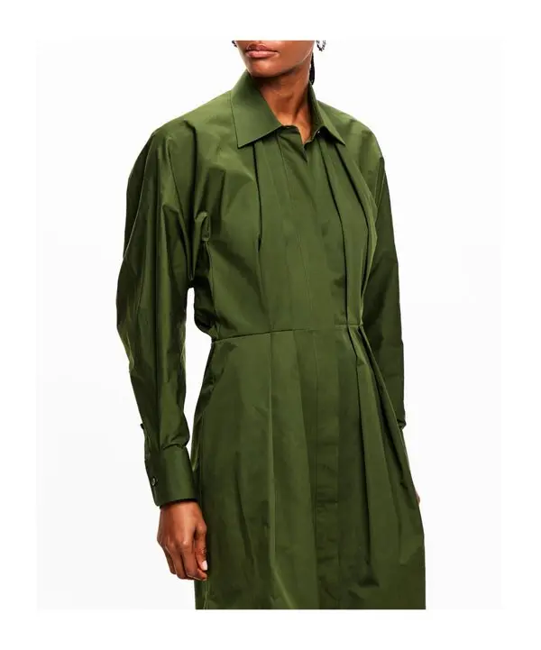Givenchy Midi Shirt Dress With Tailored Pleats