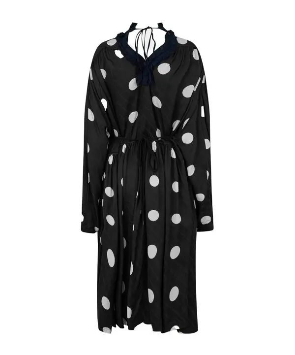 Balenciaga Polka Dot Wrap Dress