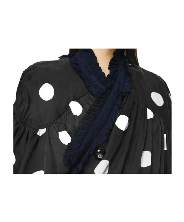 Balenciaga Polka Dot Wrap Dress