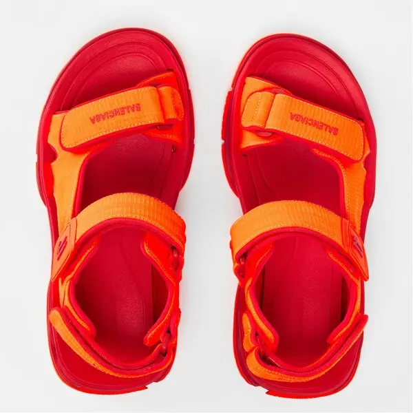 Balenciaga Logo Detail Flat Sole Sandals