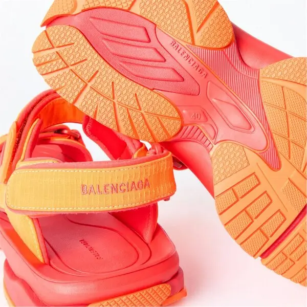 Balenciaga Logo Detail Flat Sole Sandals