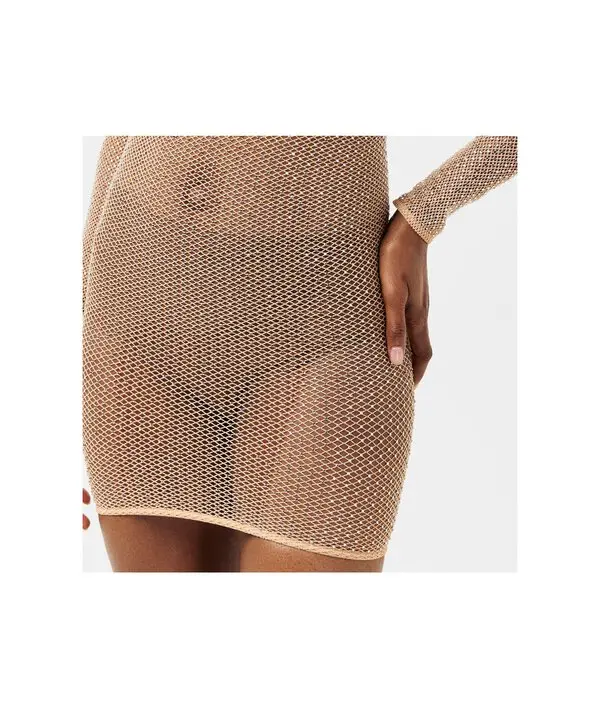 Balenciaga Long Sleeve Crew Neck Sheer Dress