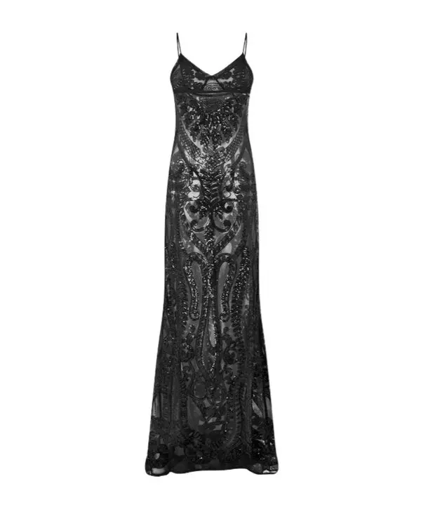 Norma Kamali Sequin Embellished Off-the-shoulder Maxi Dress