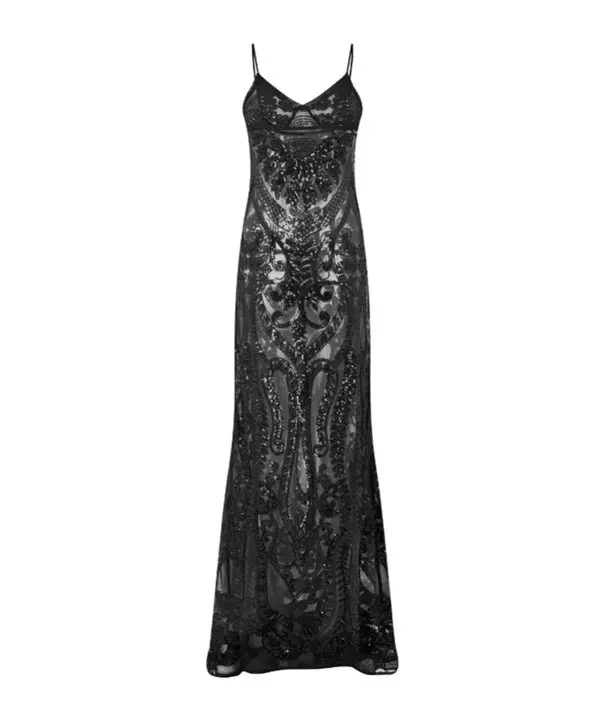 Norma Kamali Sequin Embellished Off-the-shoulder Maxi Dress