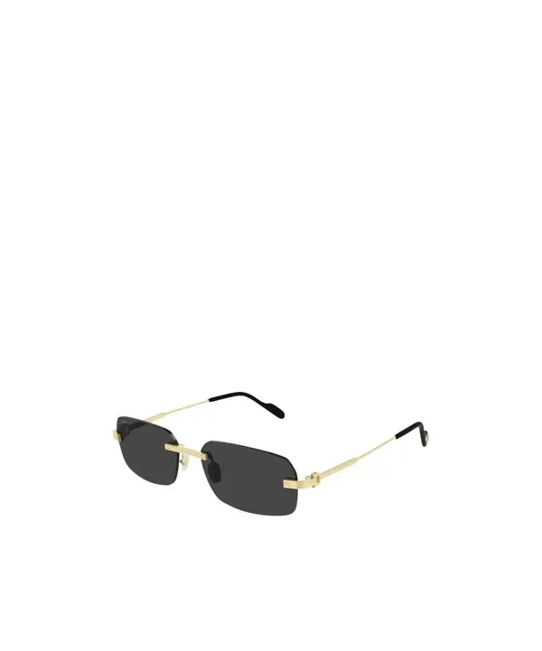 Cartier Rimless Sunglasses With Logo Detail - Black