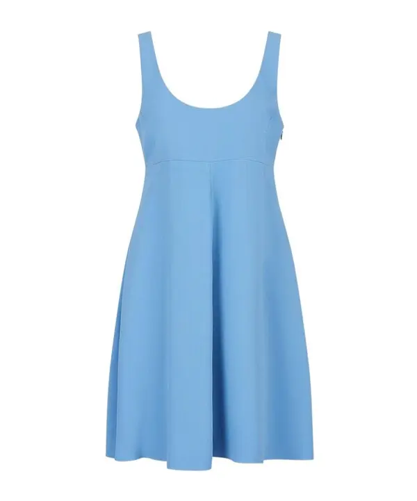 Emporio Armani A-line Dress With Round Neckline - Navy