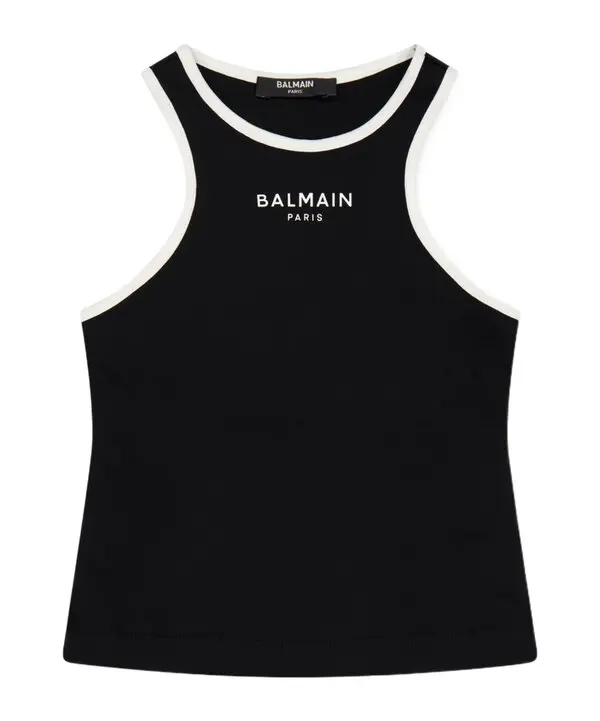 Balmain Logo Crew Neck Tank Top