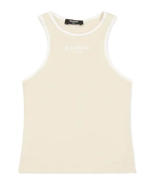 Balmain Logo Crew Neck Tank Top