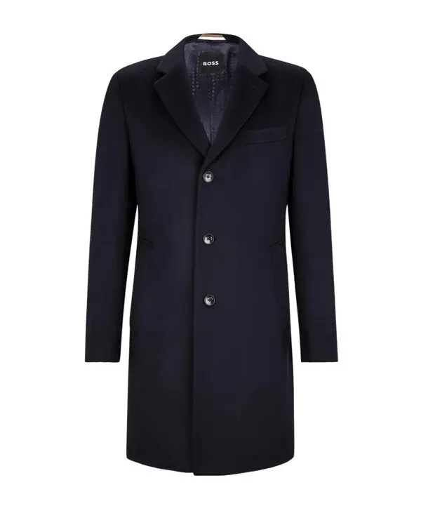 Hugo Boss Lapel Single-breasted Mid-length Coat