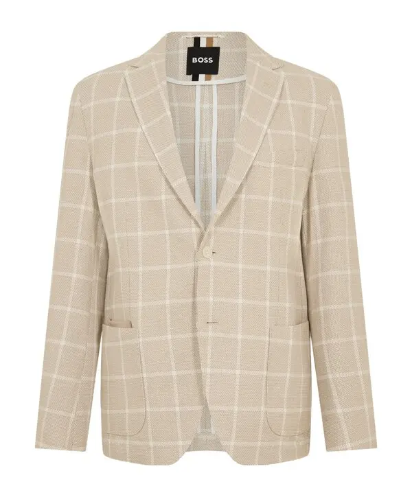 Hugo Boss Check Lapel Single-breasted Blazer