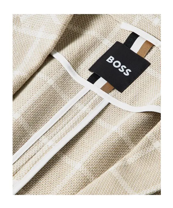 Hugo Boss Check Lapel Single-breasted Blazer