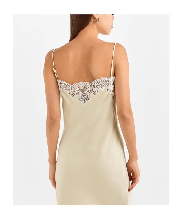 Stella McCartney Lace Trimmed Slip Dress - White