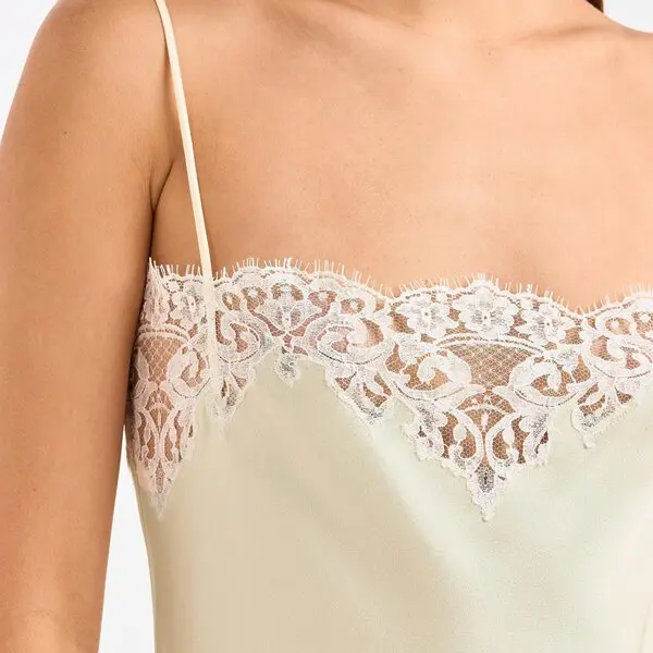 Stella McCartney Lace Trimmed Slip Dress - White