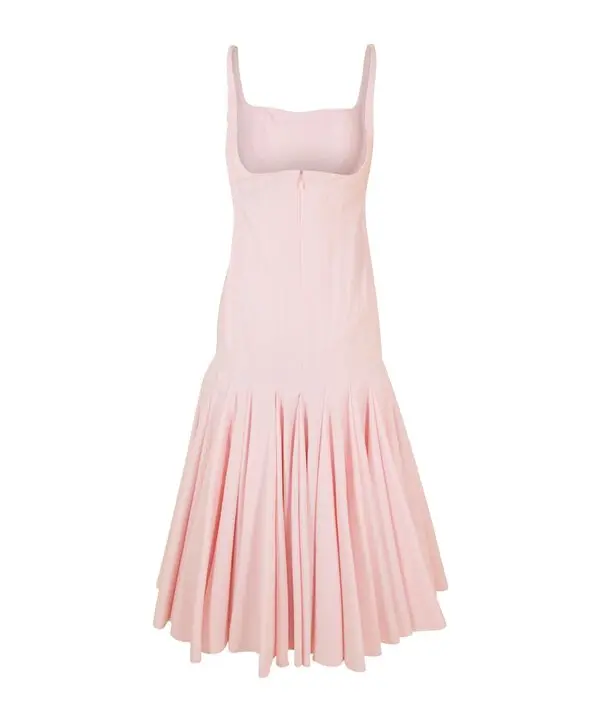 Jacquemus Boned Waist Strap Flared Midi Dress