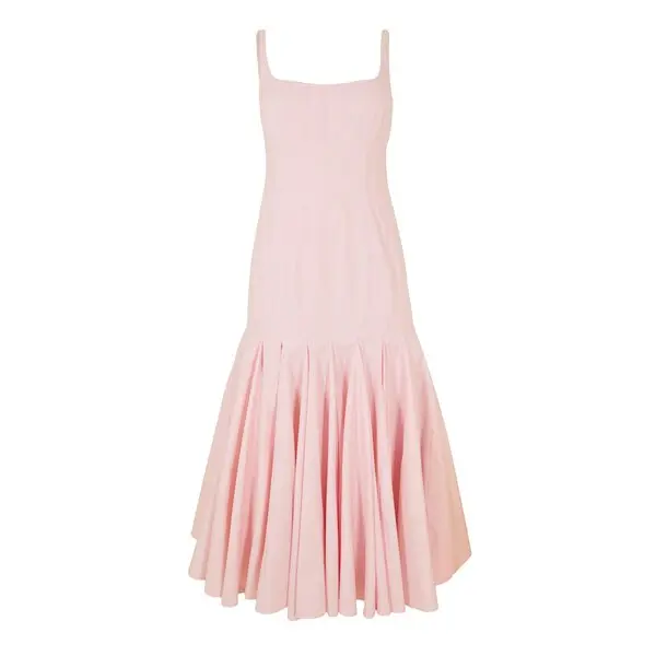 Jacquemus Boned Waist Strap Flared Midi Dress