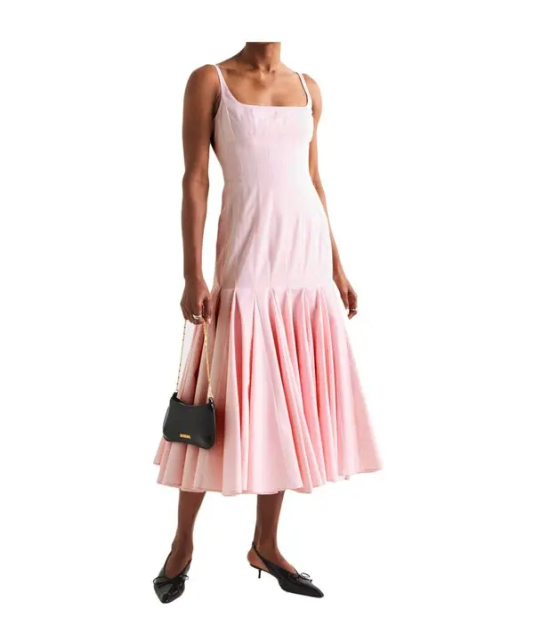 Jacquemus Boned Waist Strap Flared Midi Dress