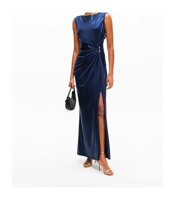 Ralph Lauren Sleeveless Evening Gown With Side Slit