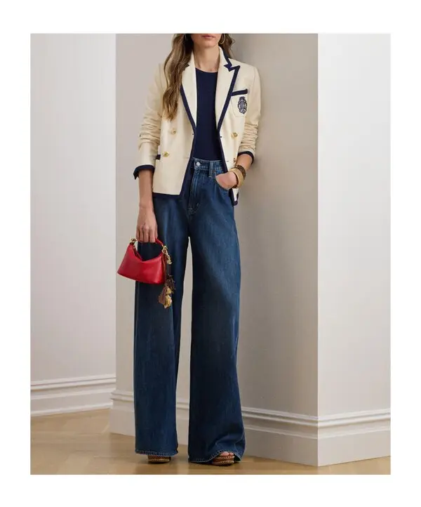 Ralph Lauren Double-breasted Blazer With Notched Lapel - Nude