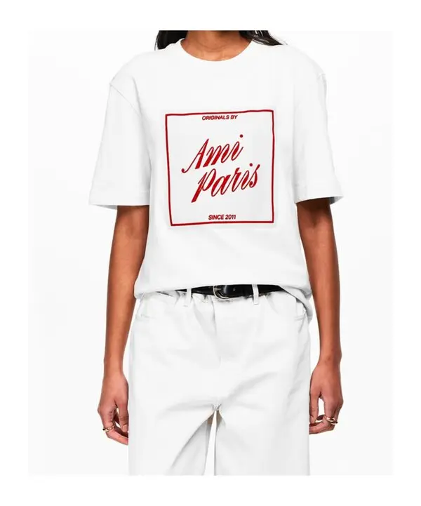 AMI Paris Logo Crew Neck T-shirt