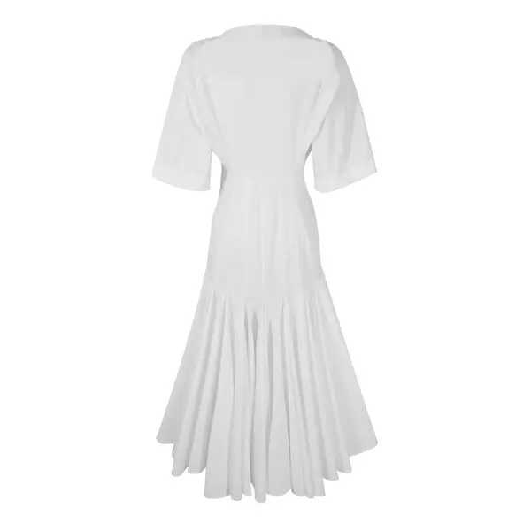 Jacquemus Short Sleeve Shirt Dress - White