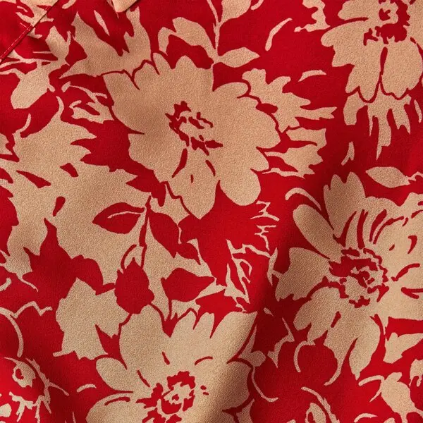 Ralph Lauren Floral Wrap Midi Dress - Red