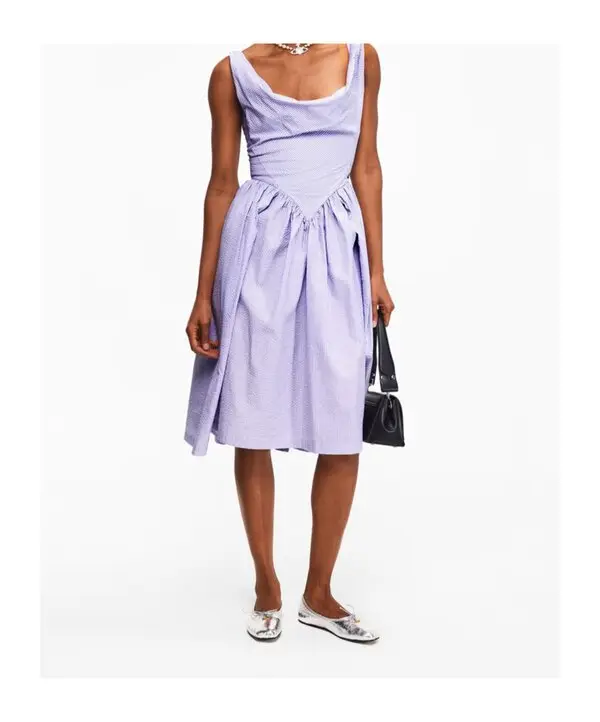 VIVIENNE WESTWOOD Sleeveless Draped Pleated Dress