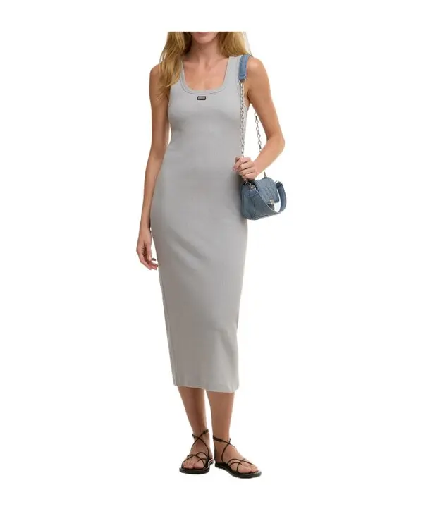 Barbour International Chicago Ribbed Bodycon Maxi Dress - Gray
