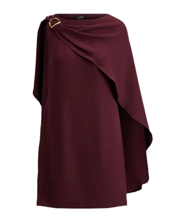 Ralph Lauren One-shoulder Pleated Mini Dress - Brown