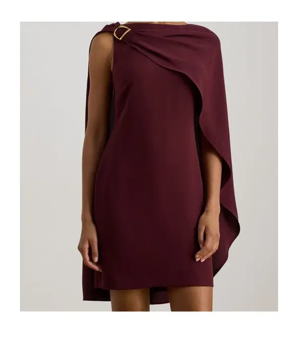 Ralph Lauren One-shoulder Pleated Mini Dress