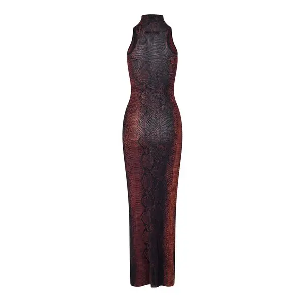 JEAN PAUL GAULTIER High Neck Sleeveless Maxi Dress