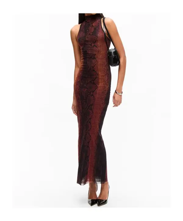 JEAN PAUL GAULTIER High Neck Sleeveless Maxi Dress