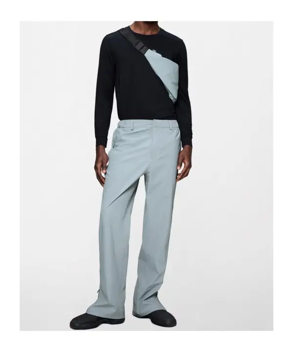 Rains Waterproof Casual Pants With Zippered Details - Gray