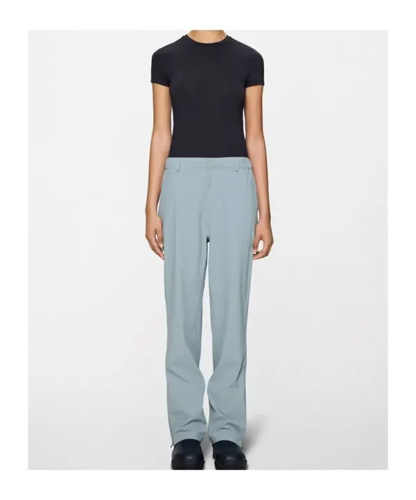 Rains Waterproof Casual Pants With Zippered Details - Gray