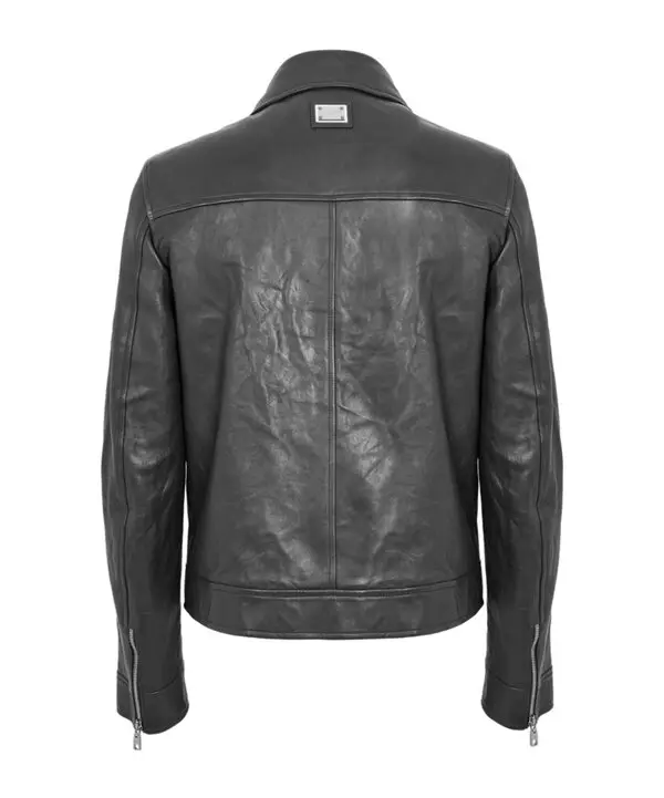 Dolce & Gabbana Leather Zip Jacket