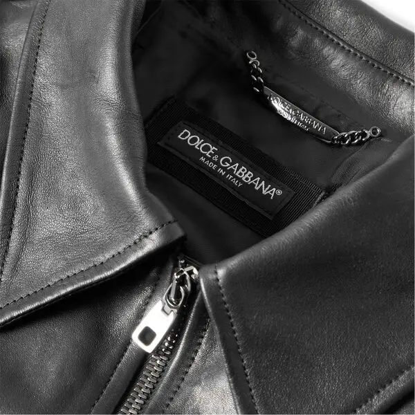 Dolce & Gabbana Leather Zip Jacket