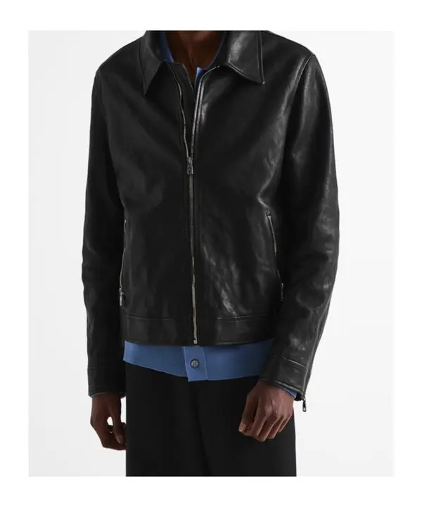 Dolce & Gabbana Leather Zip Jacket