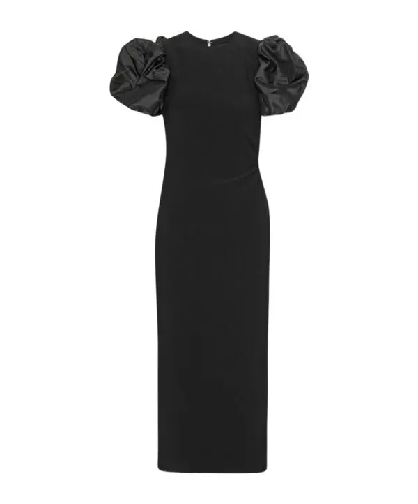 ROTATE BY BIRGER CHRISTENSEN Ruby Maxi Dress With Puff Sleeves - Black