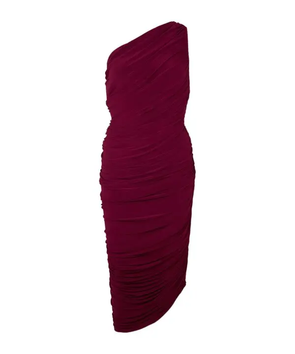Norma Kamali One-shoulder Evening Gown With Asymmetrical Hem - Red