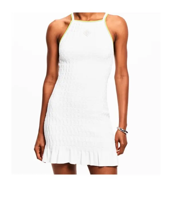 Casablanca Tennis Dress With Lace Hem