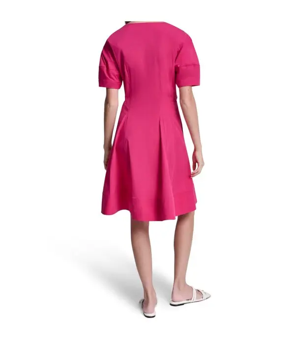 Dkny Zip-up Mini Dress With Adjustable Waist