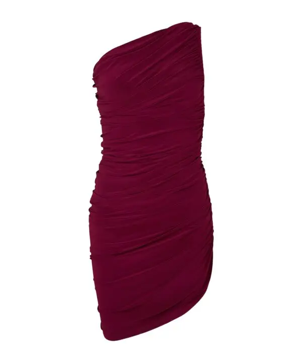 Norma Kamali One-shoulder Draped Mini Dress - Red